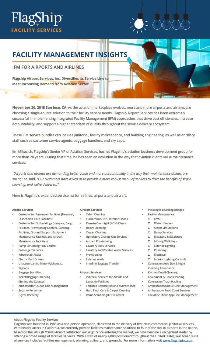 Airport Integrated Facility Maintenance | Flagship Facility Services