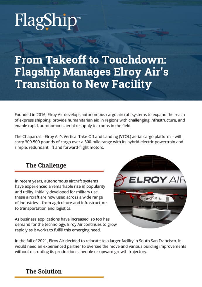 Elroy Air’s Transition to New Facility | Flagship Facility Services